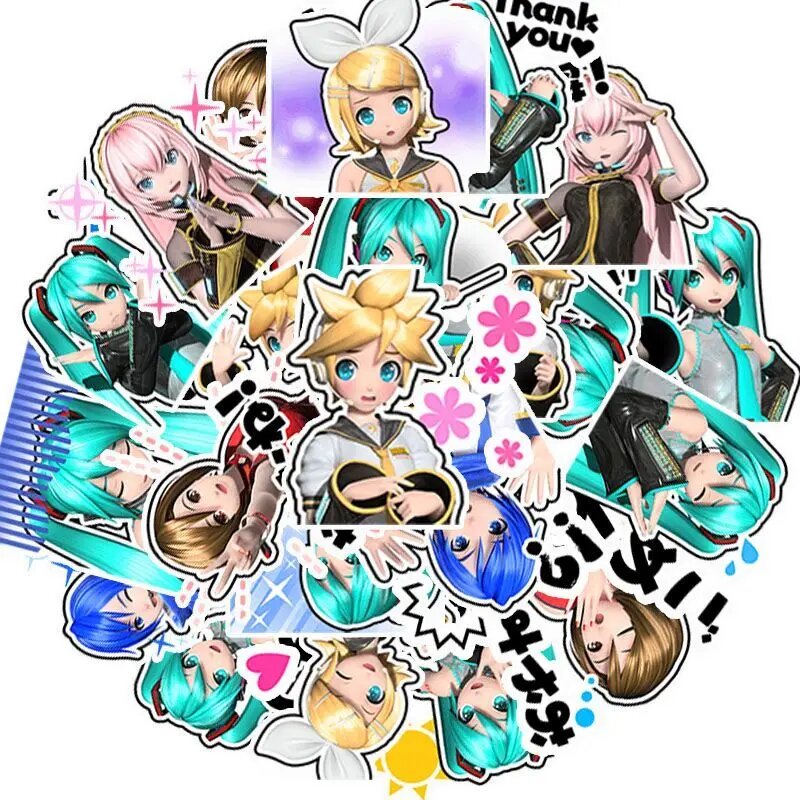 Набор стикеров Hatsune Miku 80 шт