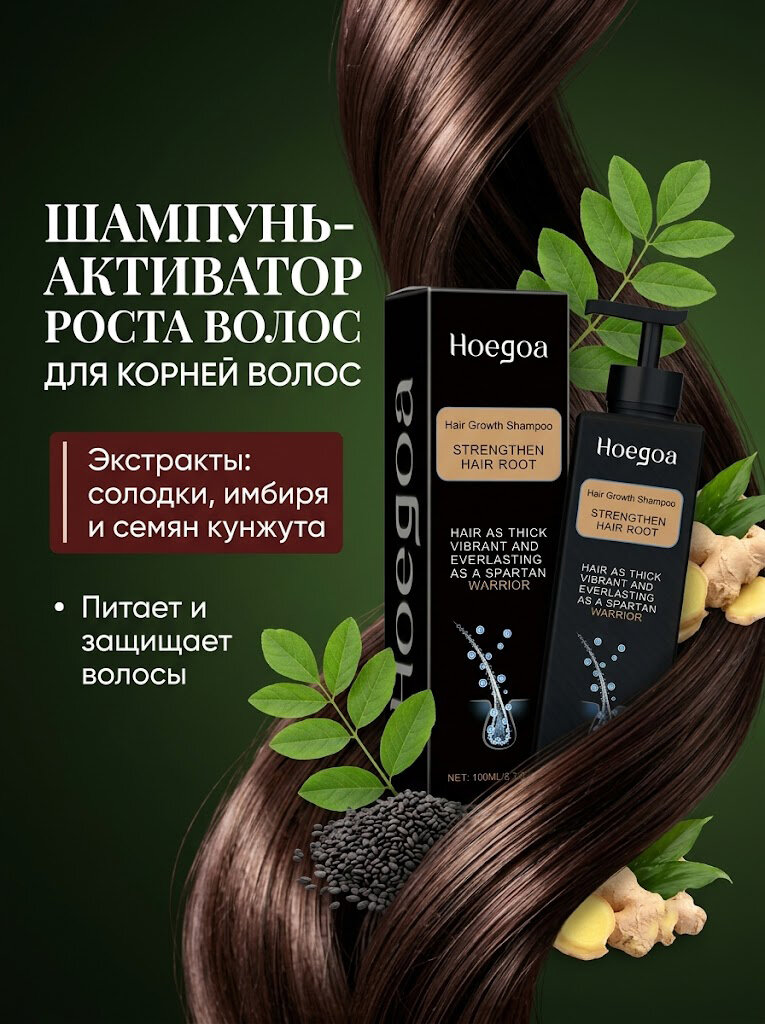 Шампунь Botanical Anti-Hair Loss, против выпадения волос, 100 мл