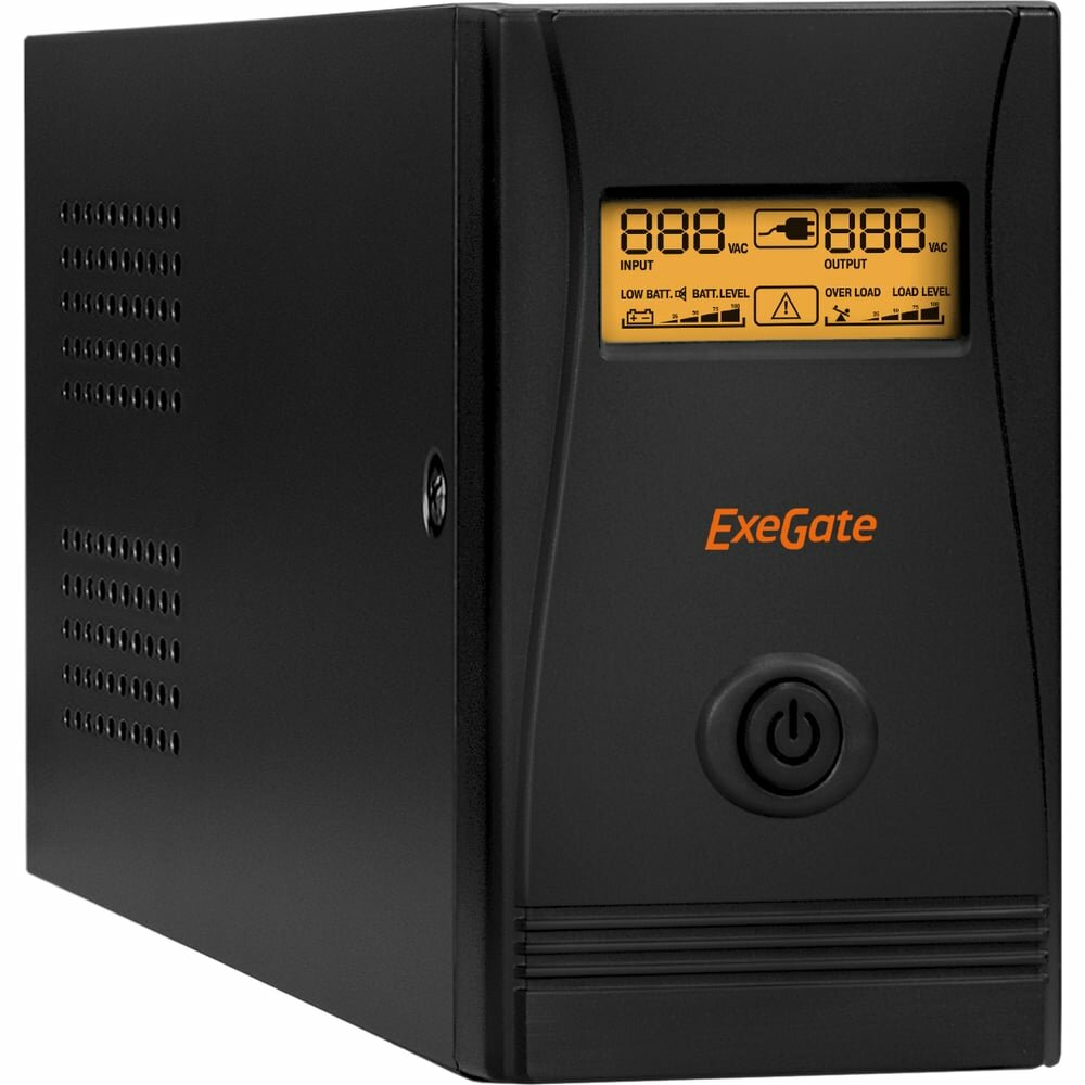 Источник бесперебойного питания ExeGate SpecialPro Smart LLB-600. LCD. AVR. EURO. RJ. USB <600VA/360W, LCD, AVR, 2евро, RJ45/11, USB> 285580