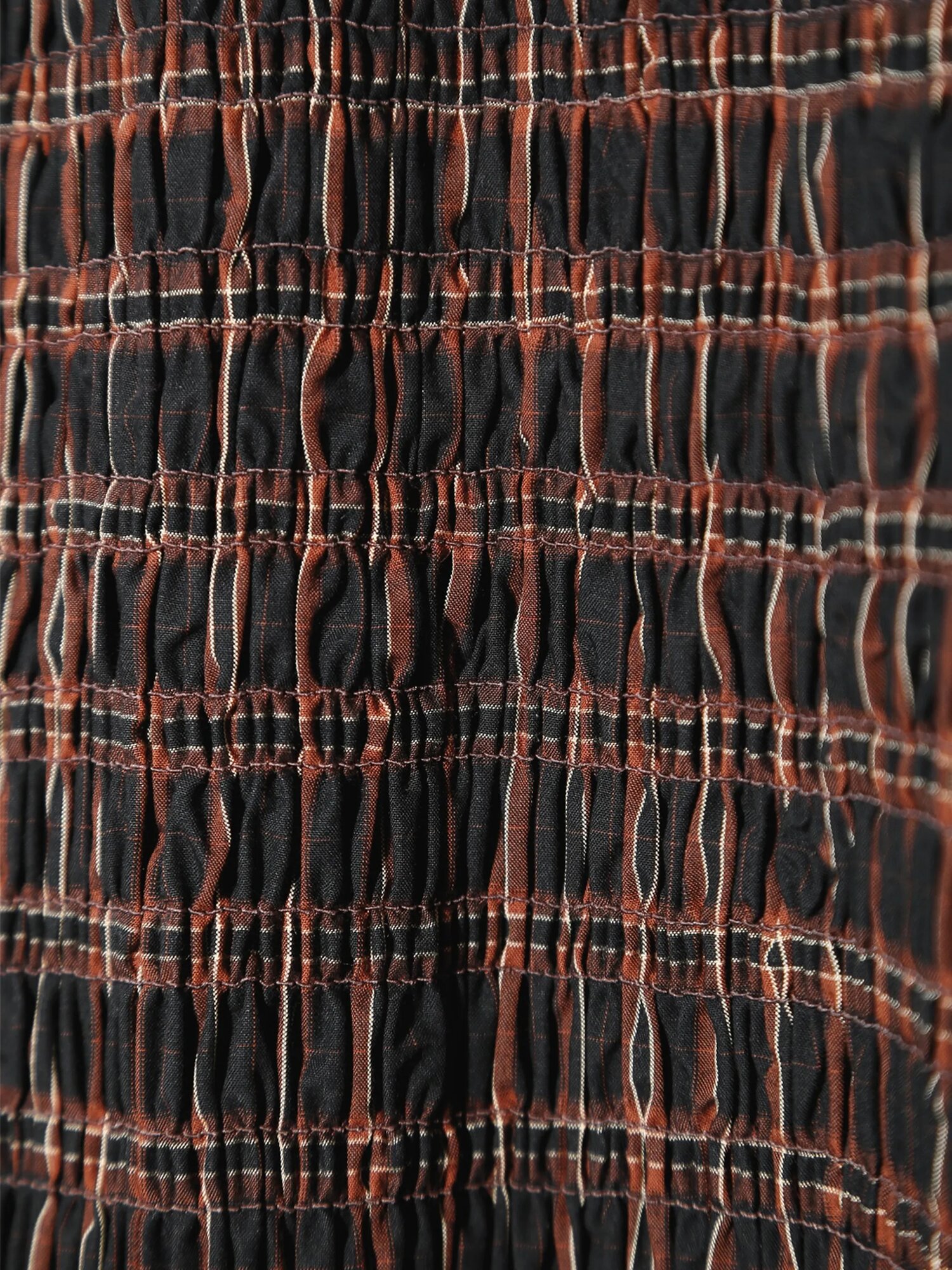 Топ GANNI Smocked checked top, размер 40 — фото 1