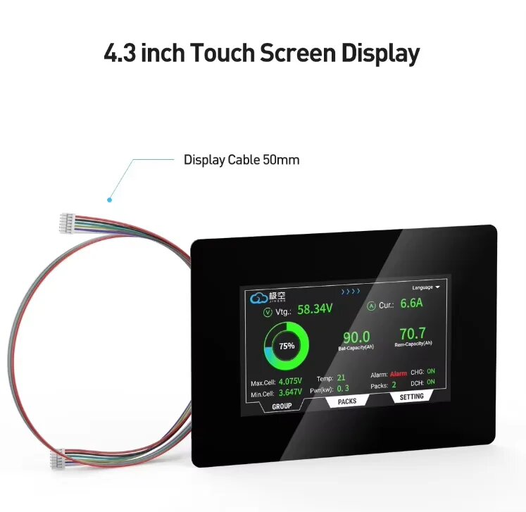 Инвертор JIKONG JK-PB2A16S15P 16S 48V LCD-4.3-TTL-P