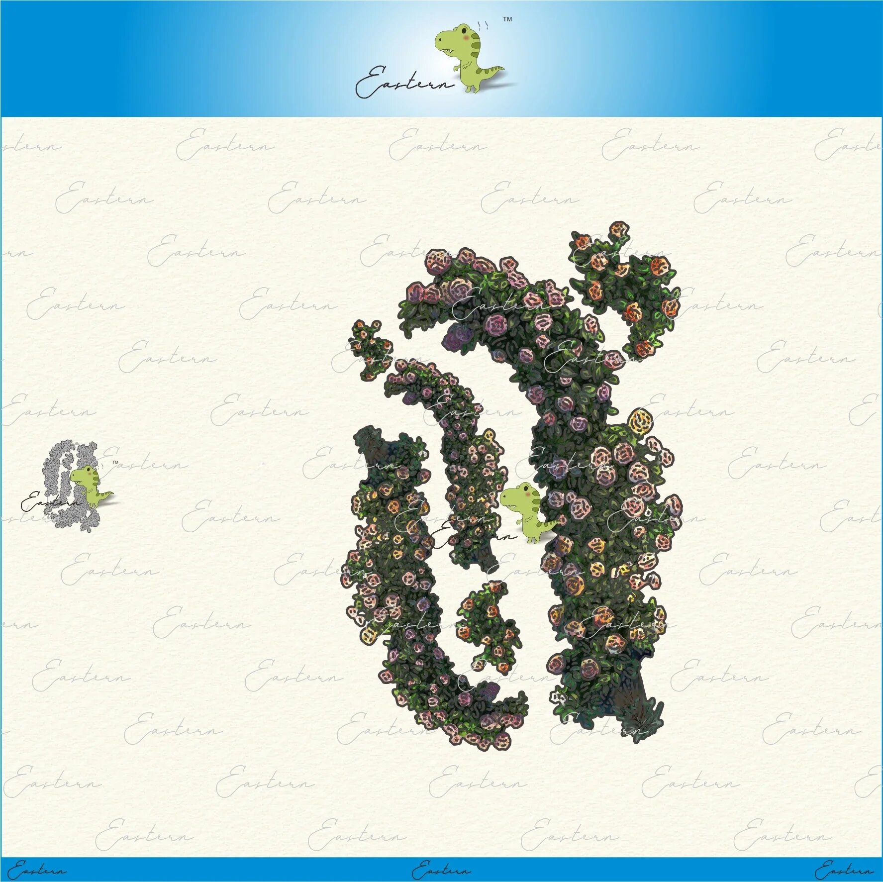 Металлические штампы для вырубки Climbing Rose Blossom Matching color paper