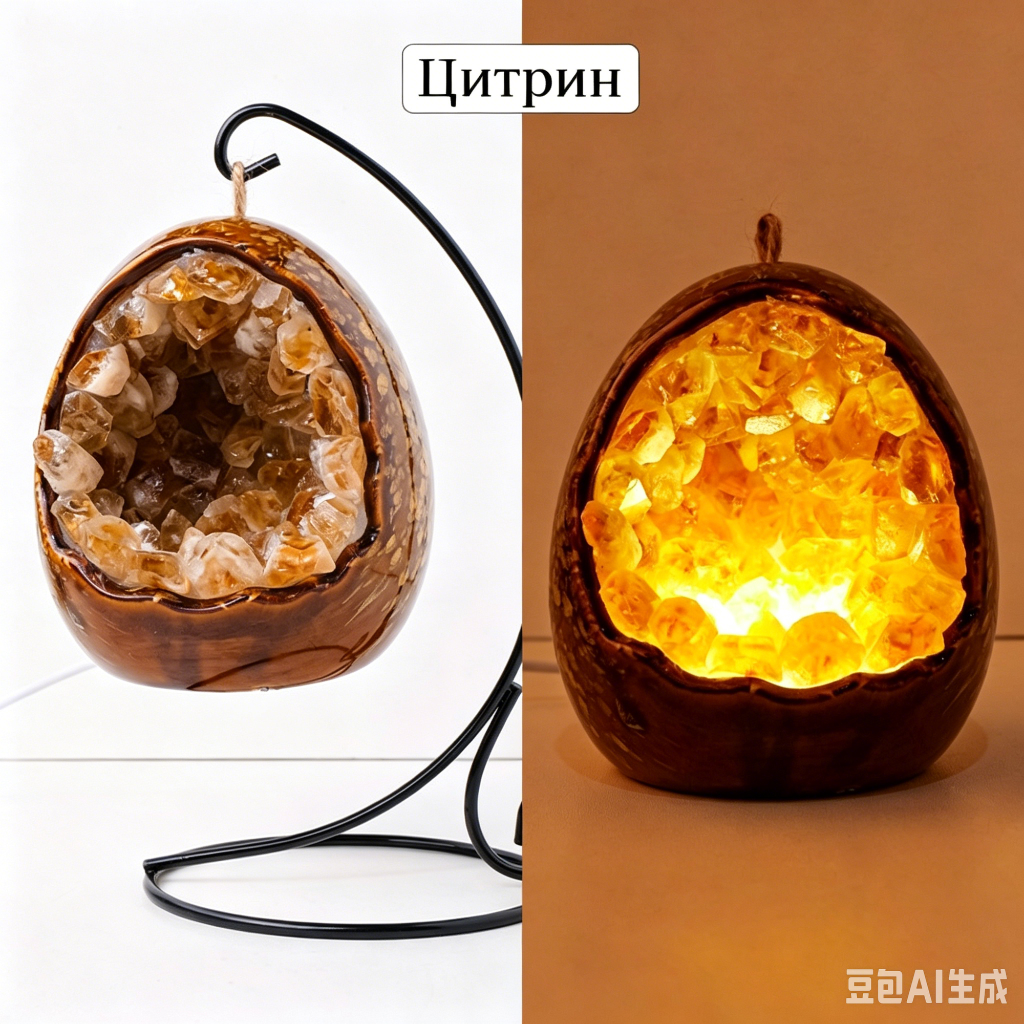 Ночник в виде динозаврьего яйца из натурального кристалла, светильник LED с USB-питанием, декор для дома