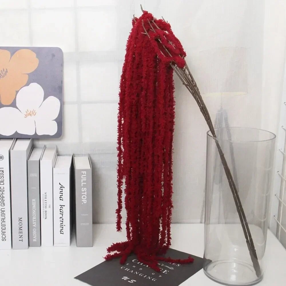 Многоцветный искусственный амарантус из пластика Бордовый, Dark Red