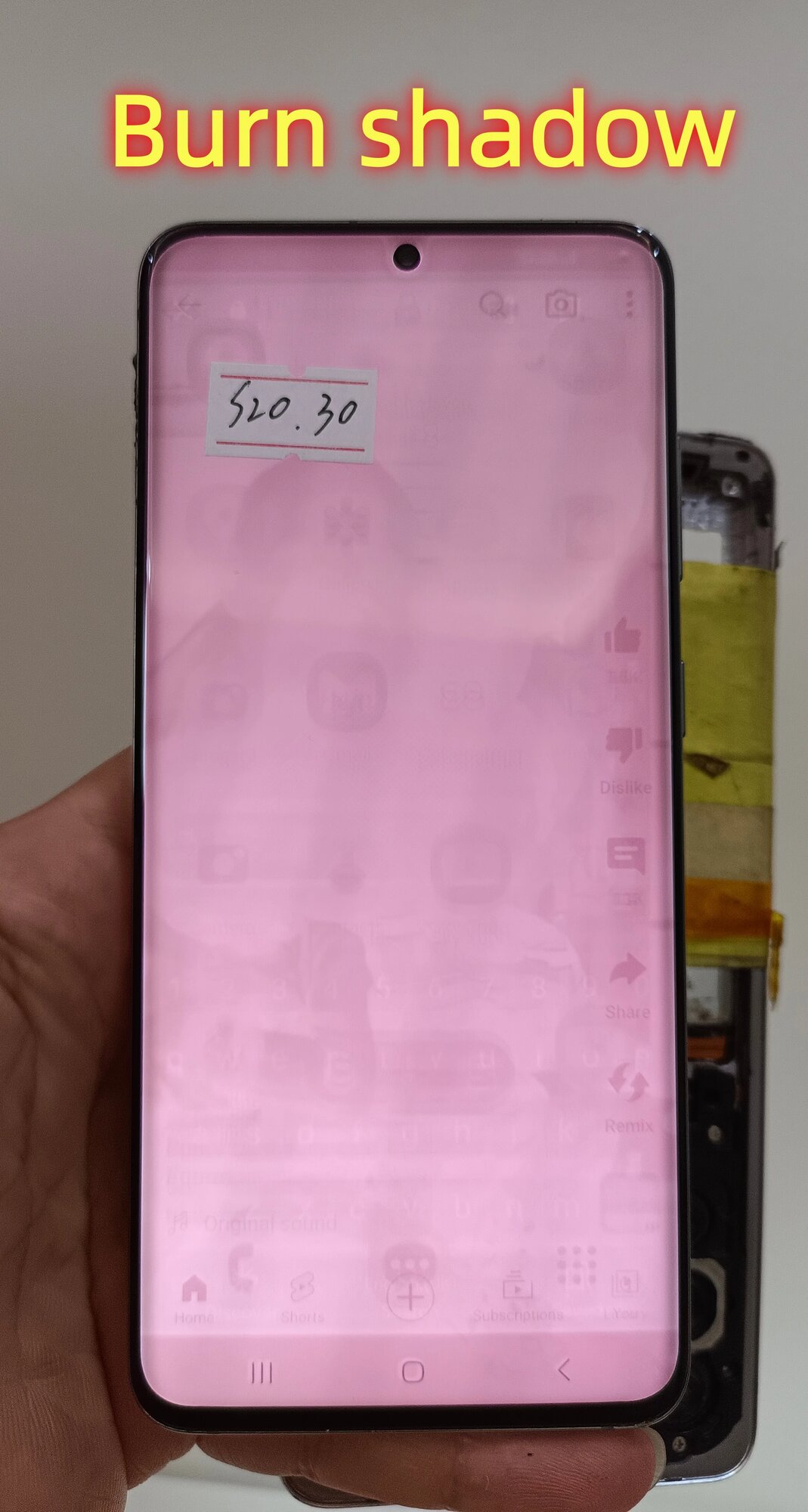 Оригинальный AMOLED-дисплей для Samsung Galaxy S20 SM-G980 G980F, сенсорный экран, дигитайзер, с эффектом прожига, теневыми отражениями, черными точками и линиями, LCD-экран