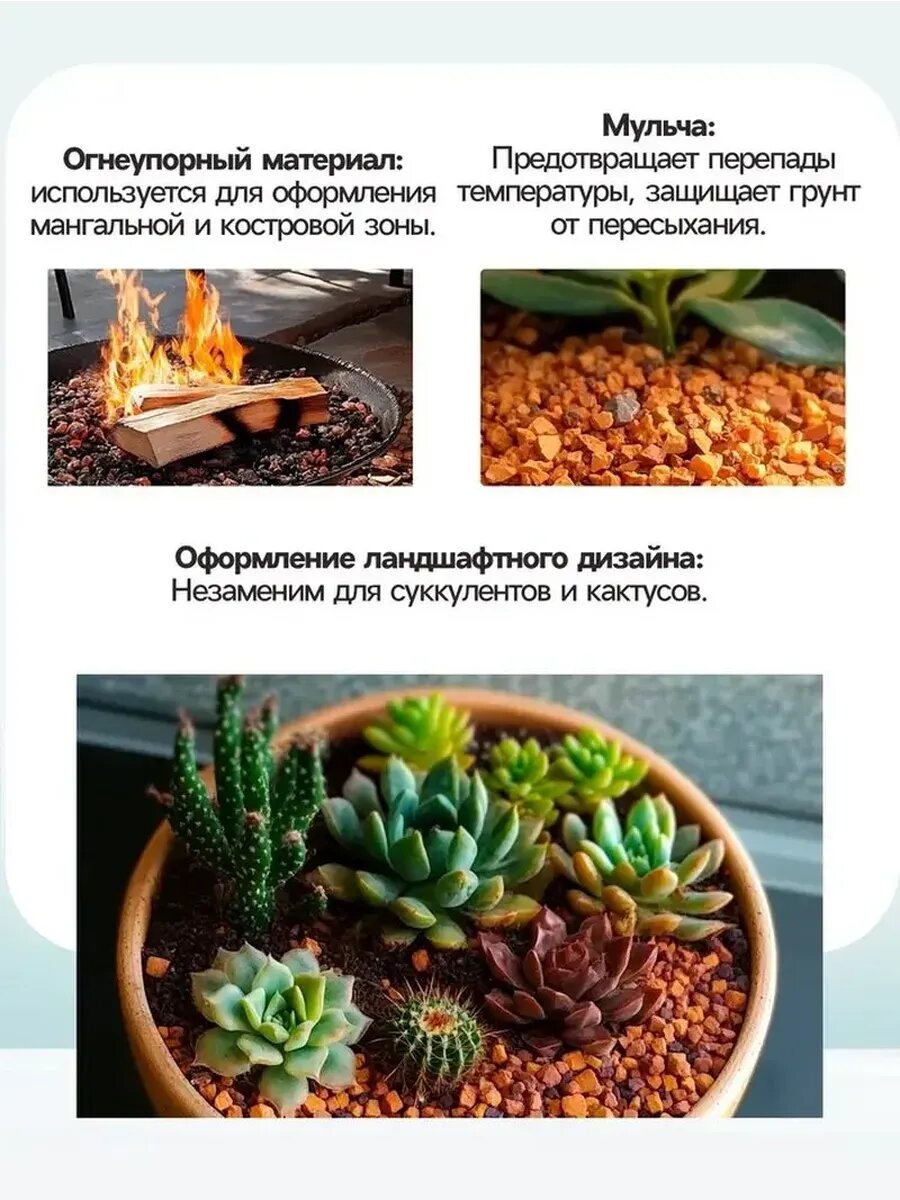 Многофункциональная шамотная крошка для сада