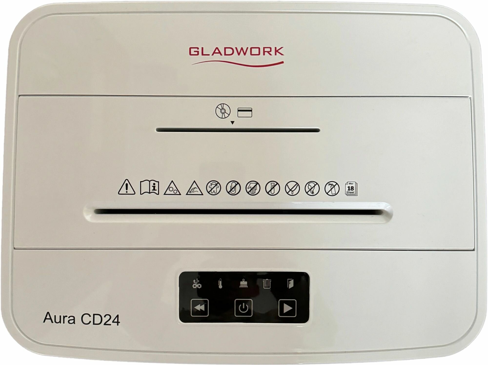 Шредер Gladwork CD24 24 лист, 24 л, секр. P-4, фрагментный