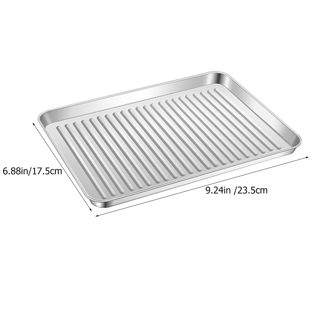 Поднос Для Выпекания Пиццы Из Нержавеющей Стали Серебристый 23 50X17 50X2 50Cm