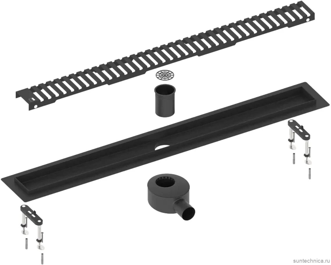 Душевой трап (лоток) Timo Drain Systems DS230109/03 900 вставка lines, черный