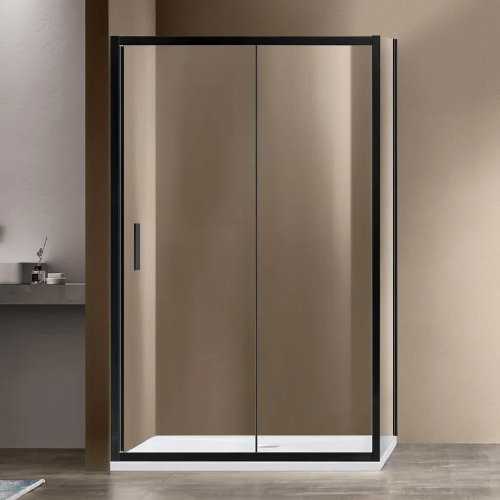 Душевой уголок Vincea Garda VSR-1G8015CLB 150x80 см, профиль черный, стекло прозрачное