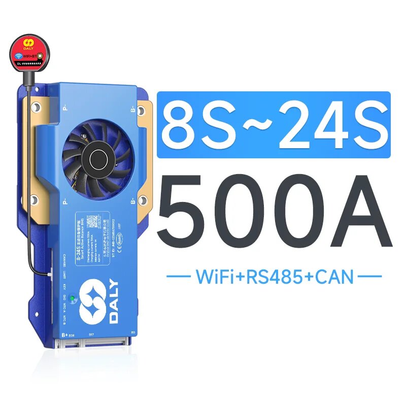 DALY Smart BMS Active Balance для литий-ионных аккумуляторов 8-24S 500A BMS WIFI