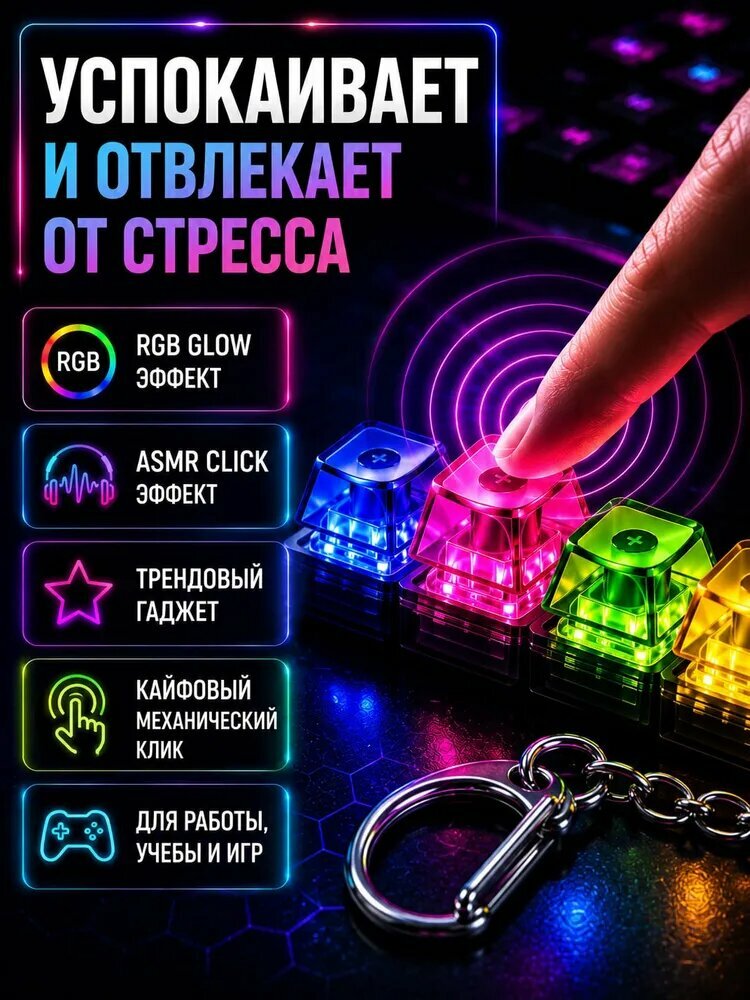 Кейкап антистресс, Брелок антистресс, Брелок клавиатура