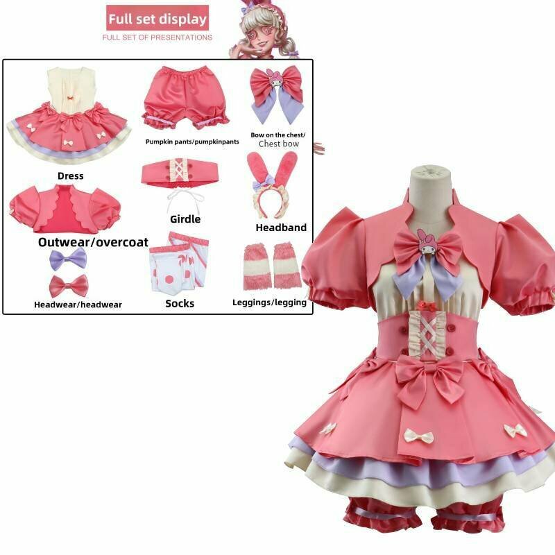 Identityv melody cosplay set with accessories for game character role play clothing xs