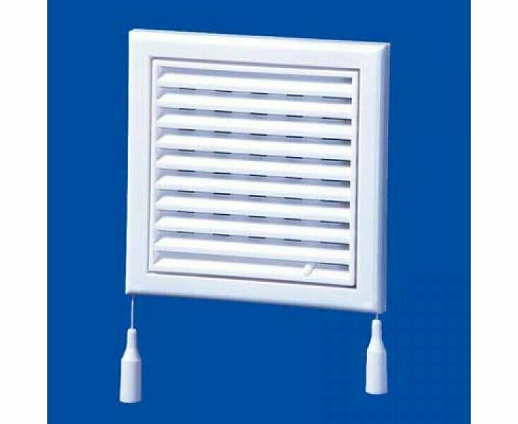 Решетка вентиляционная Vents МВ 250 Рс (250х250) белая, сетка, регулятор расхода воздуха