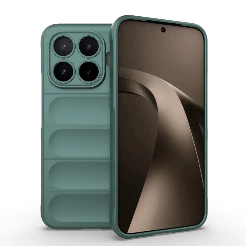 Чехол для Xiaomi 17T Pro из жидкого силикона, однотонный, Xiaomi 17T Pro, Темно-зеленый, Black Green