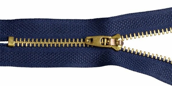 Молния MaxZipper джинсовая золото № 4 18 см замок М-4002, цвет F330 синий упаковка 50 шт