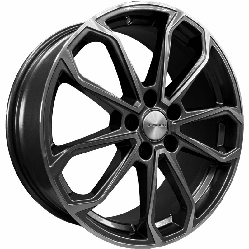 Литой колесный диск Khomen Wheels KHW1816 (Geely Atlas (Pro) / Changan CS55 (75)) 7x18/5x114,3 ET45 D60,1 Gray-FP