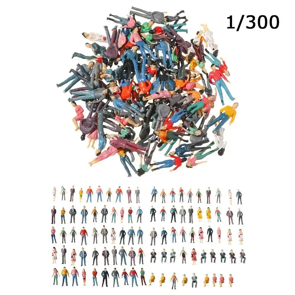 Фигурки людей 1/300, 100 шт, белый