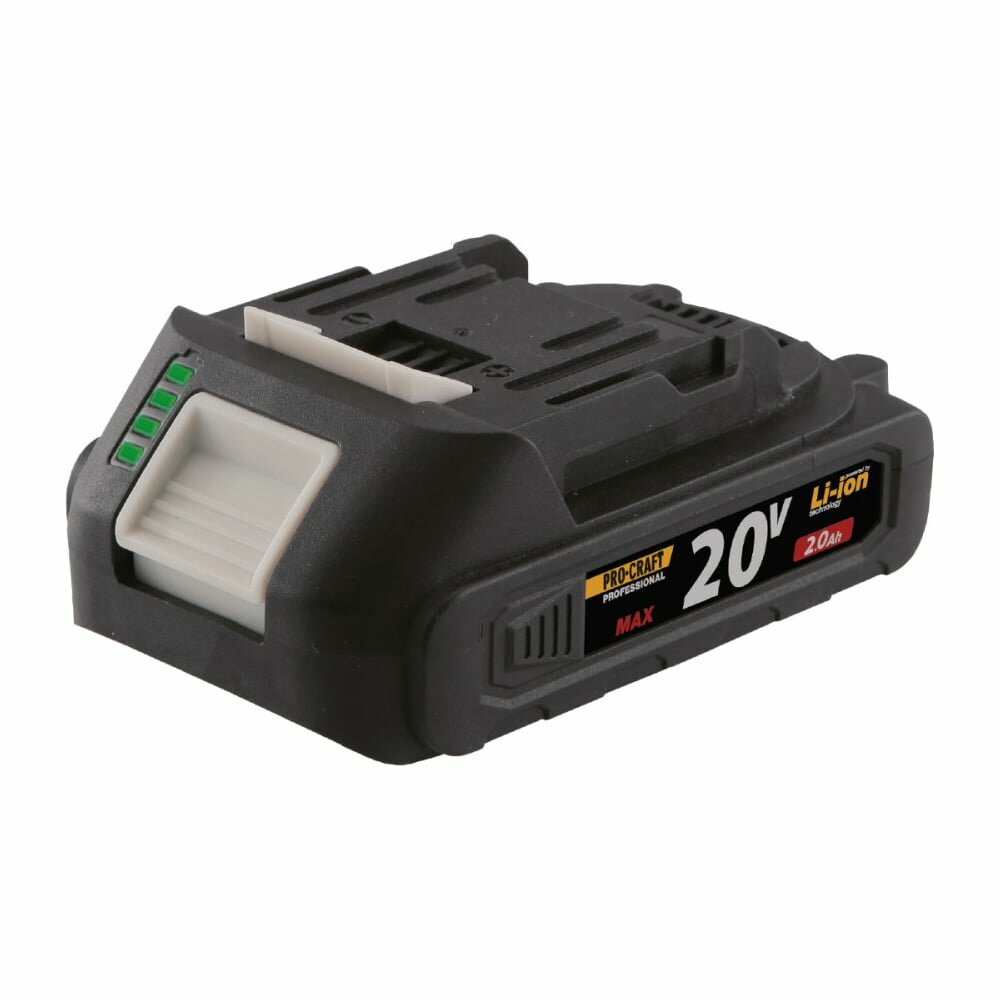 Батарея аккумуляторная Procraft Li-Ion 20В 2Ач, type-c BAT20/2C