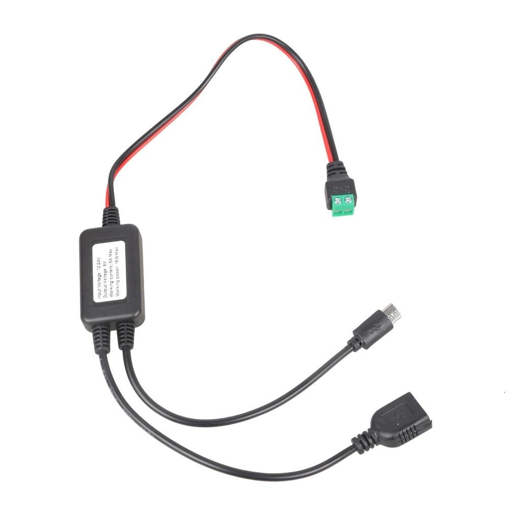 Кабель USB Type C понижающий 12V/24V на 5V, 2-контактный