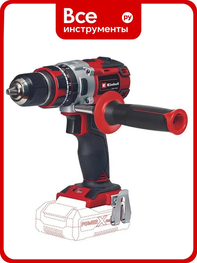 Дрель аккумуляторная ударная Einhell PXC TP-CD 18/80 Li-i BL, 18В, 80Нм, патрон 13мм, без АКК и ЗУ 4514305