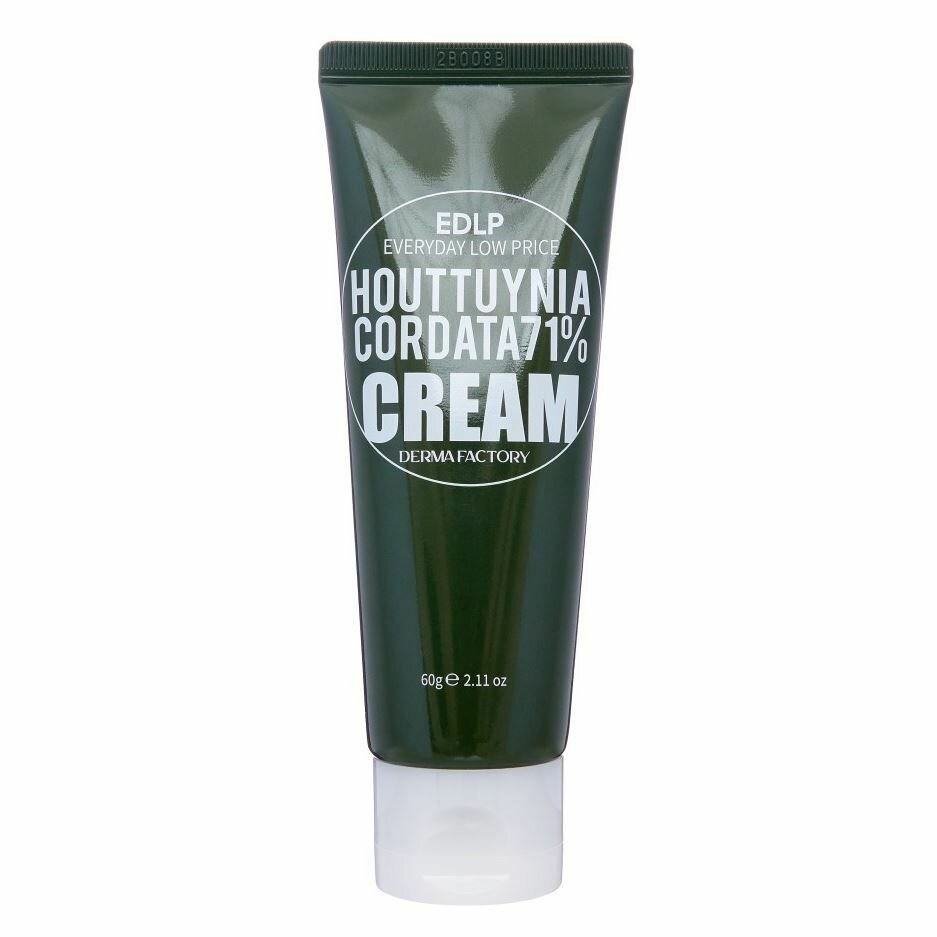 Derma Factory Крем для лица с экстрактом цветка хауттюйнии Houttuynia Cordata 71% Cream, 60 мл