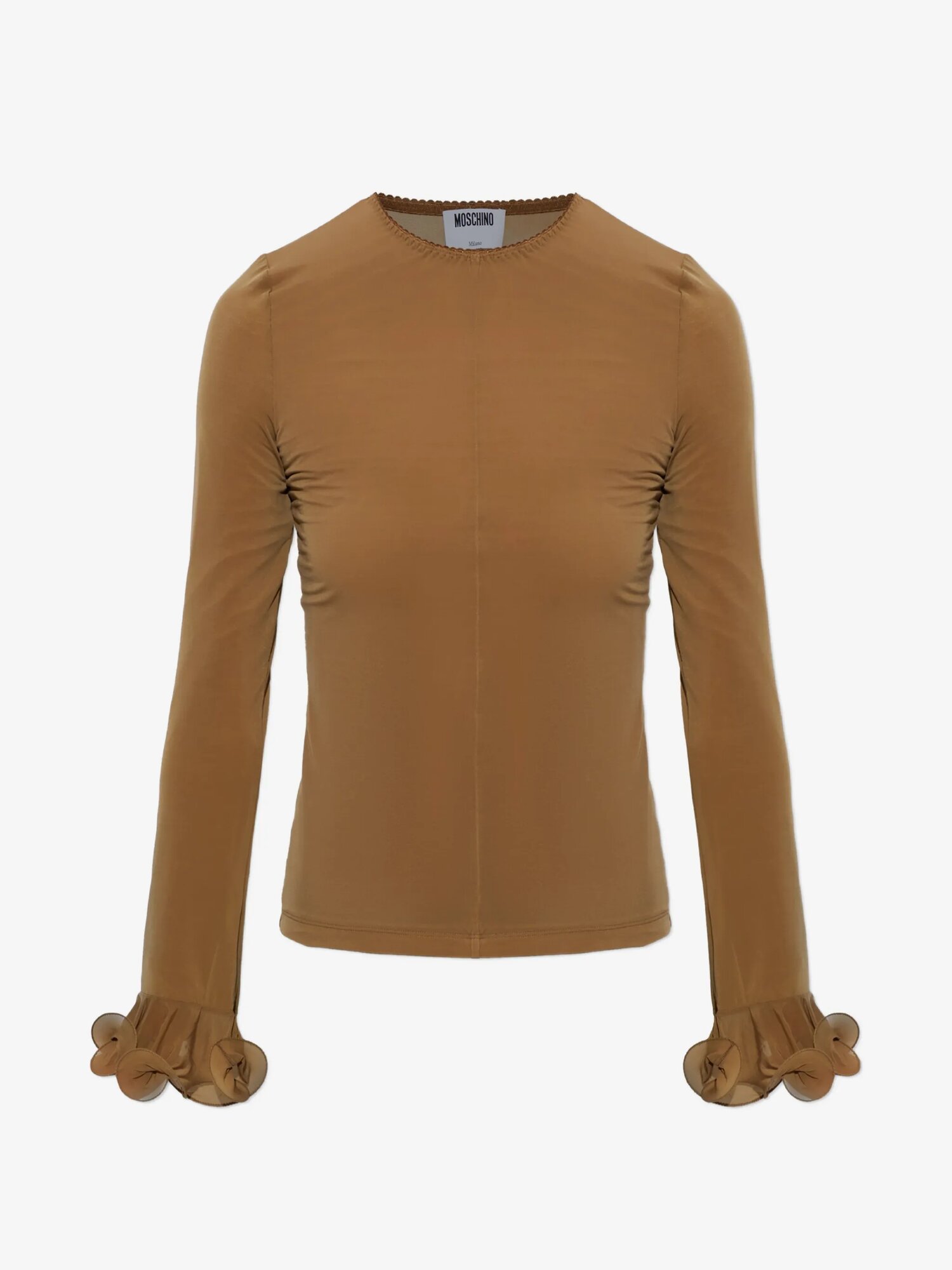 Топ Ruffled-cuff long-sleeve top