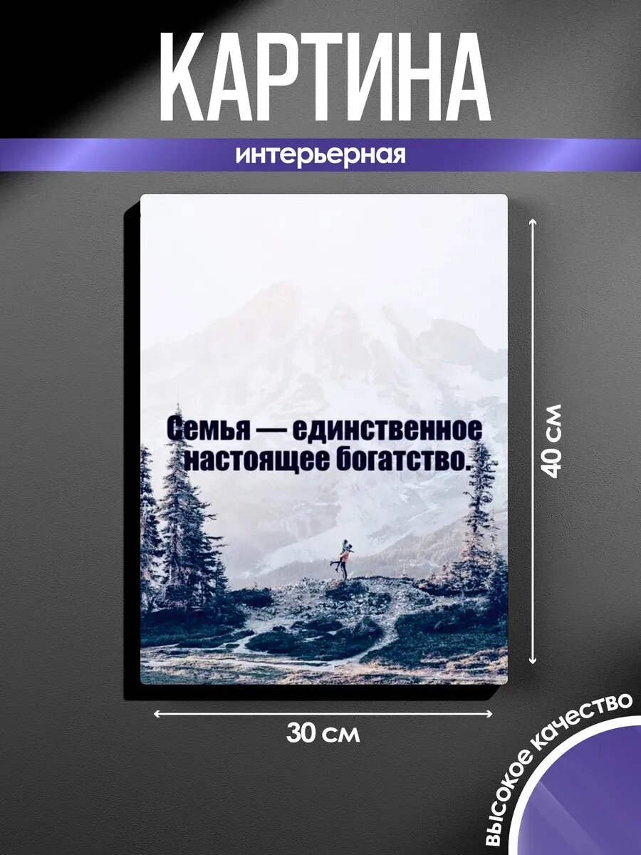 Картина на стену Цитата про семью