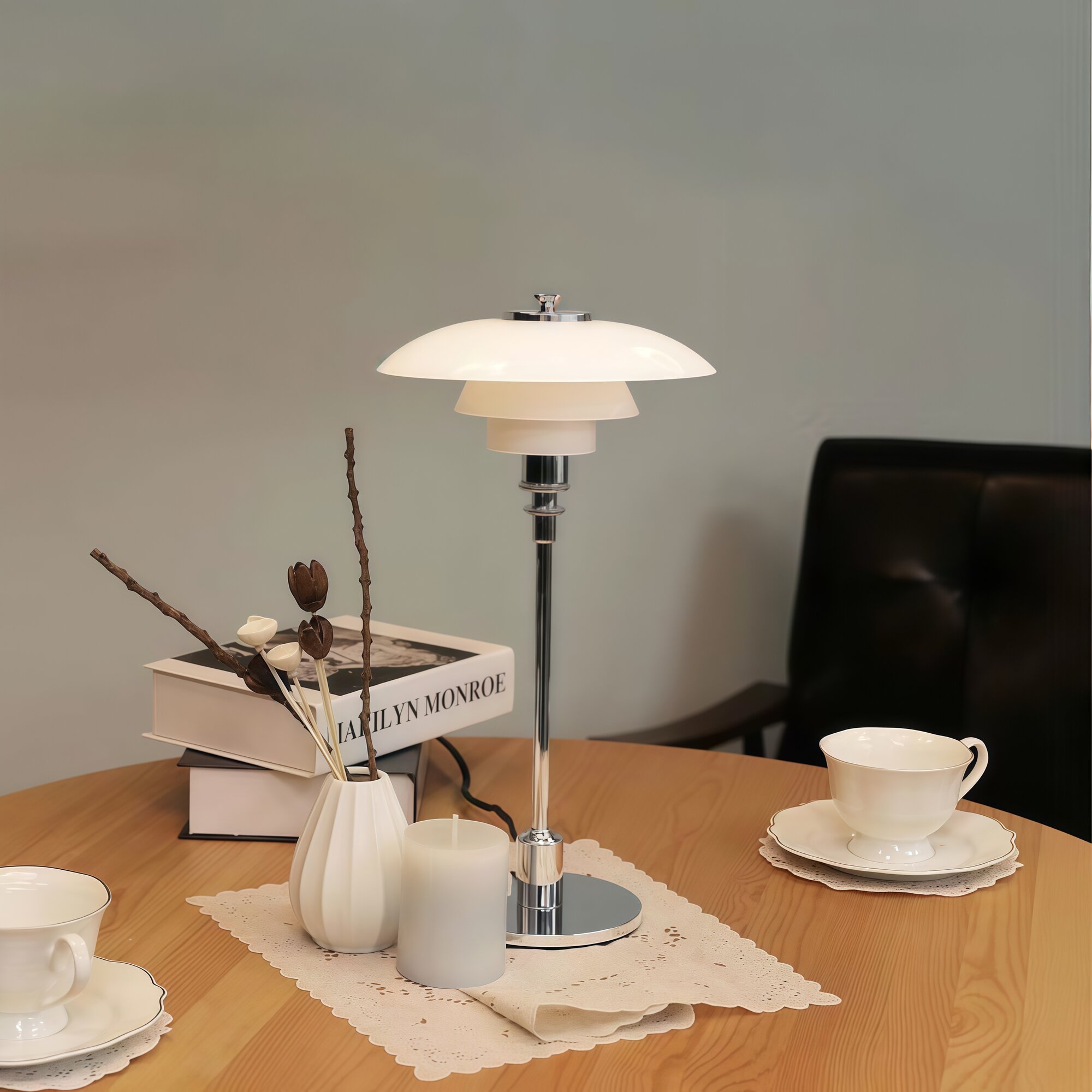 Настольная лампа Clear Lighting, галогенная, E27, 220-240В, стиль ретро, цвет белый