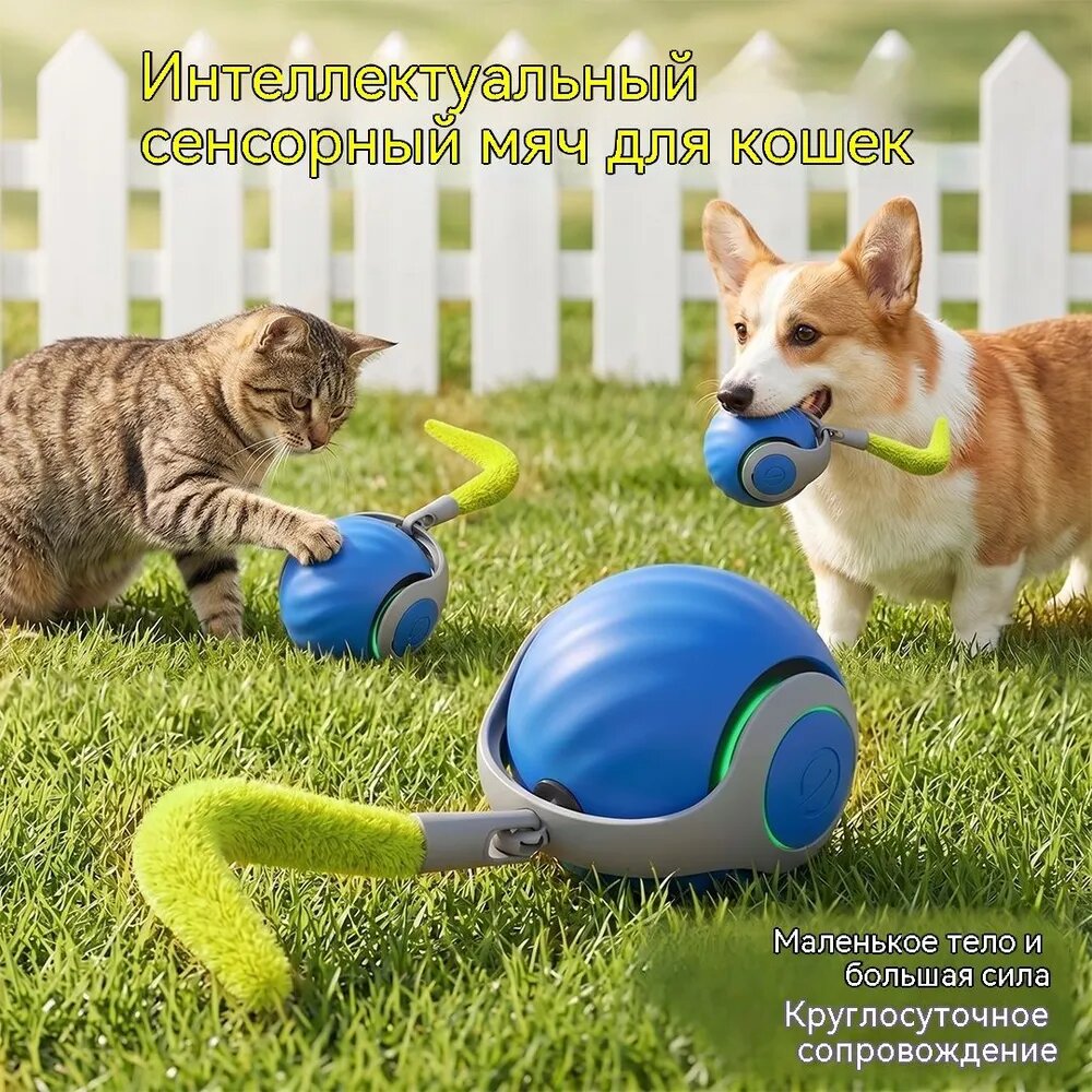 Электрический мяч для кошек и собак # Интерактивный робот-игрушка для питомцев