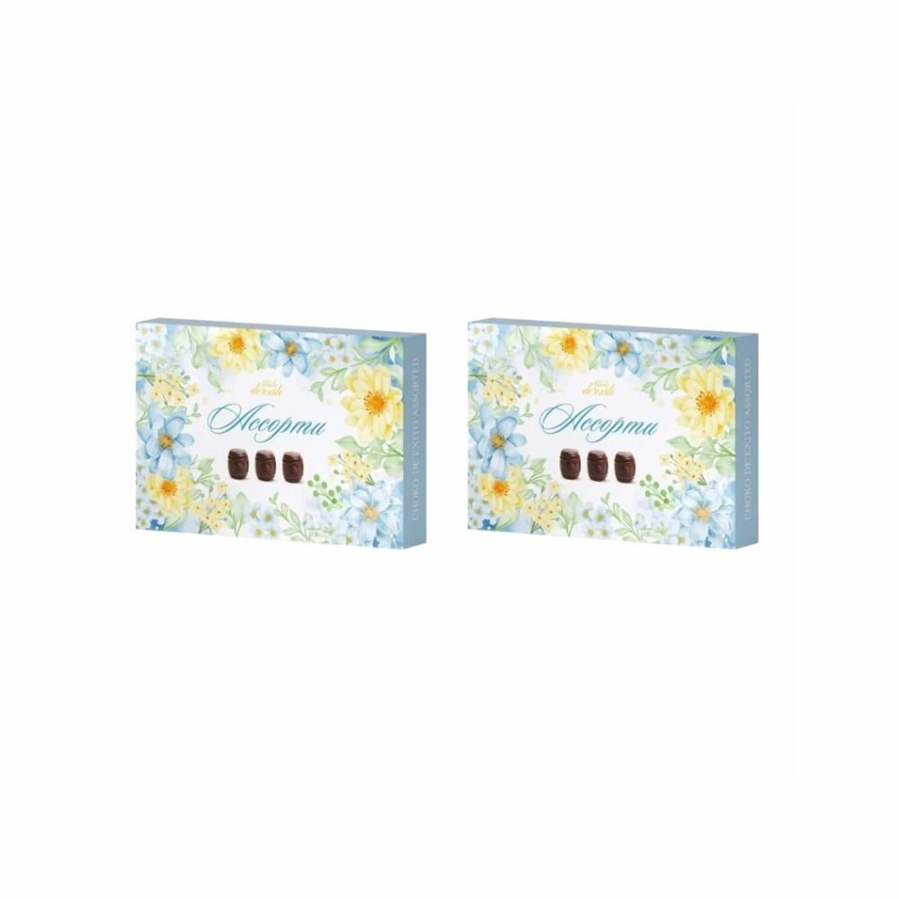 Choko de'exito Конфеты шоколадные Нежные цветы, ассорти, 170 гр, 2 коробки