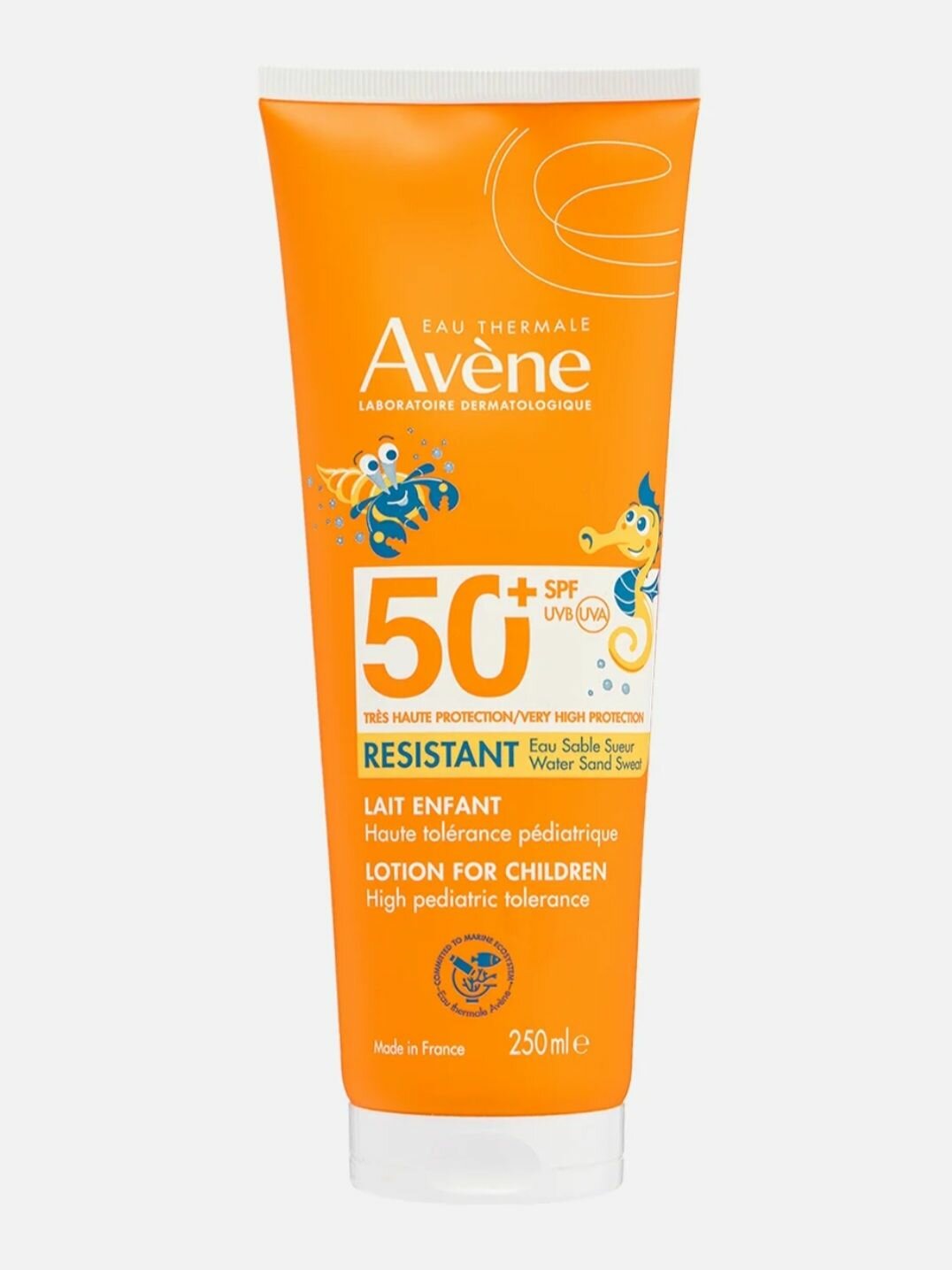 Детский солнцезащитный лосьон spf50+ EAU THERMALE AVENE soins solaires
