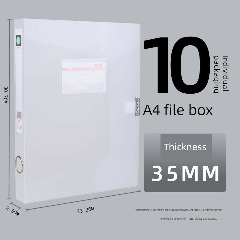 Утолщенные прозрачные папки для документов А4 - 10 штук офисное хранение для счетов и записей, пластиковый органайзер