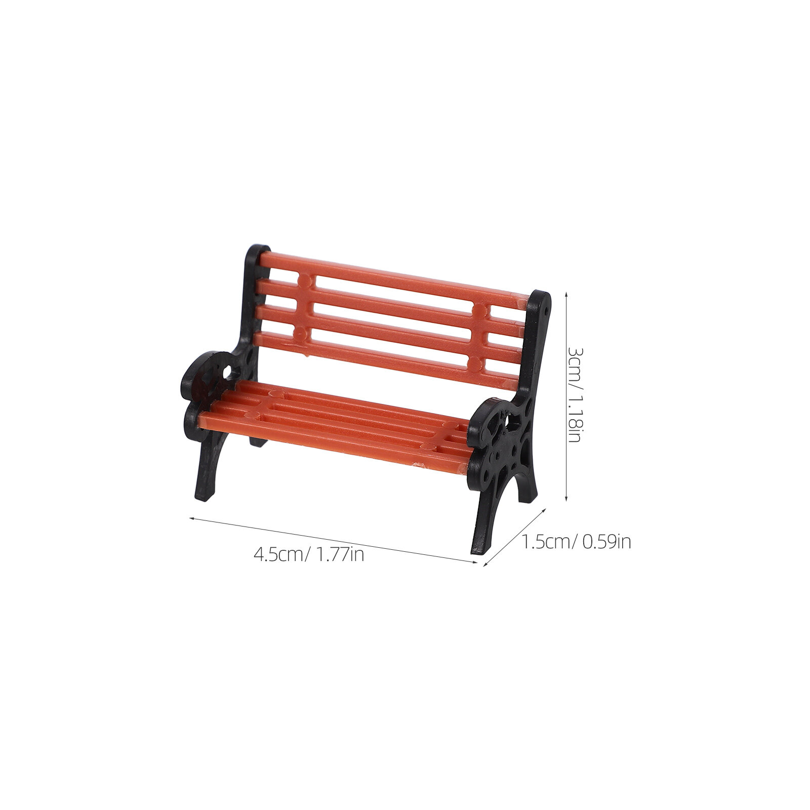 4 Шт Миниатюрная Парковая Скамья Для Домика Размером 4 50X3 00X1 50Cm Для Создания Реалистичной Миниатюрной Мебели