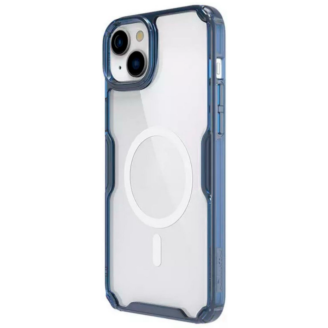7021347 Nillkin Чехол Nature TPU Pro Magnetic Case, Blue, (iPhone15 Plus) — фото 1