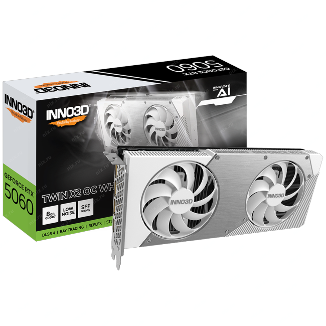 Inno3D N50602-08D7X-195070W (GeForce® RTX 5060) 8 Гб, GDDR7, 128 бит, PCI Express, 3xDP,1xHDMI