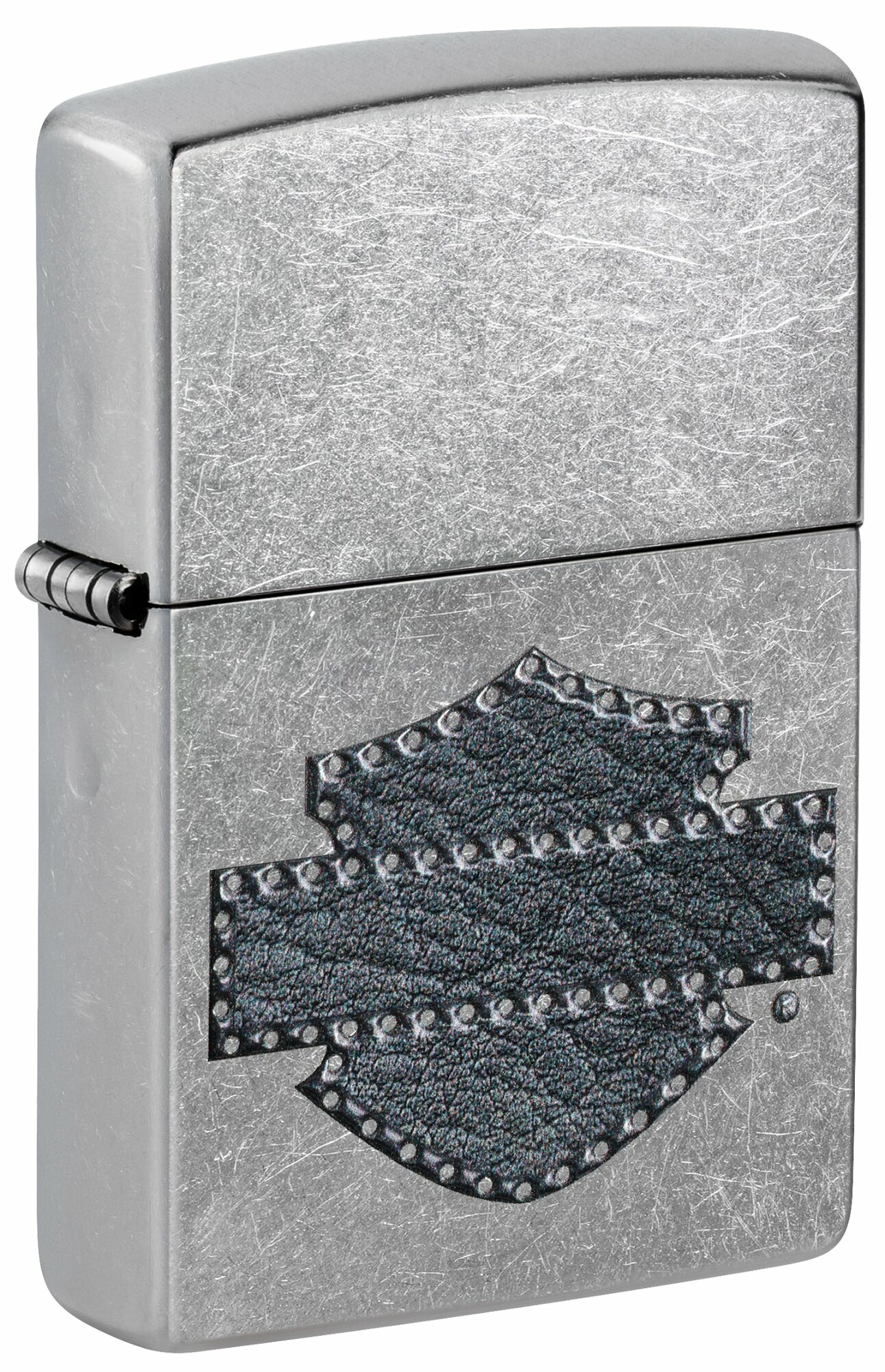 Зажигалка бензиновая Zippo Harley-Davidson Leathered Logo Design (46858), пустая