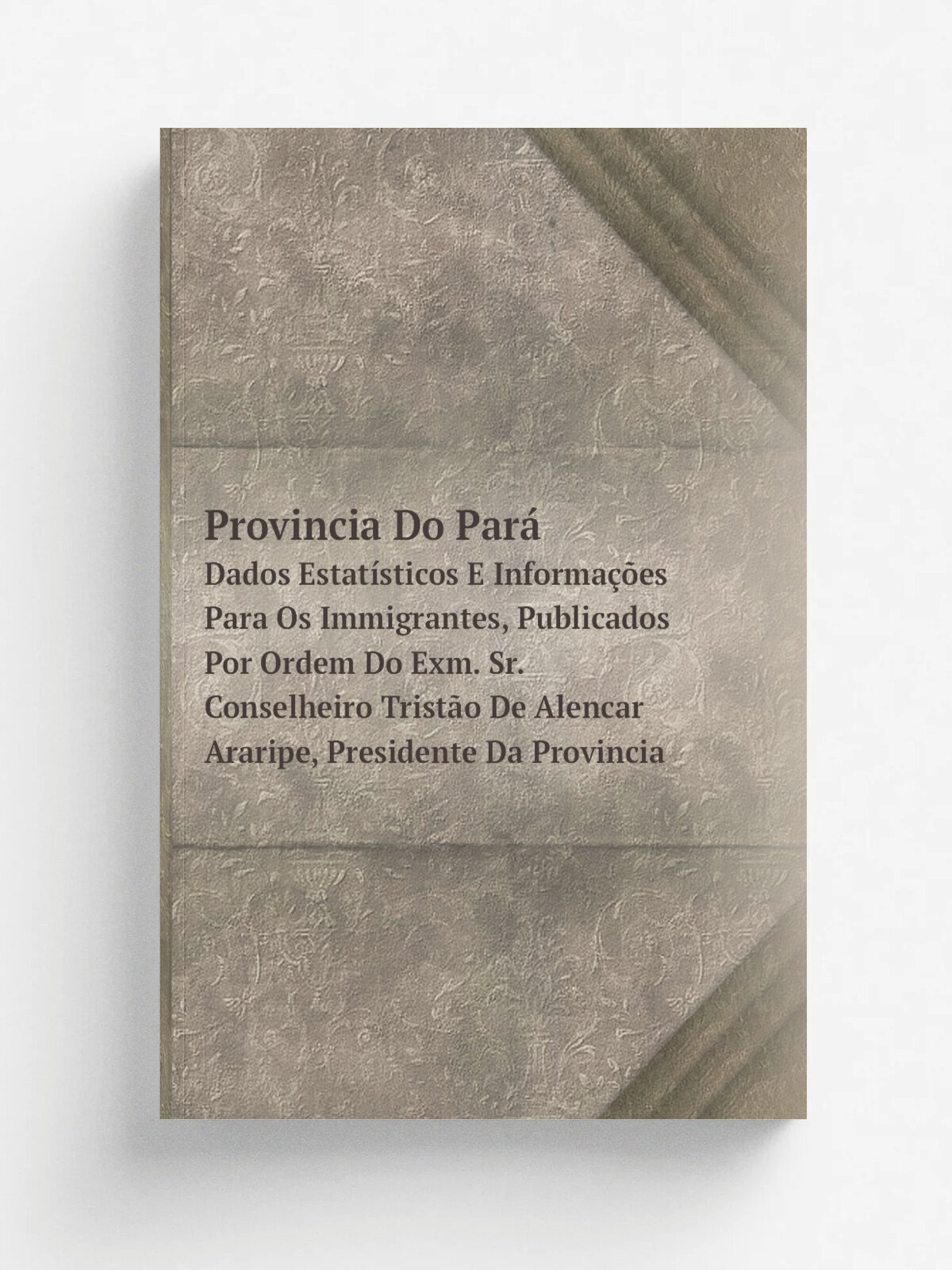 Provincia Do Par. Dados Estat.sticos E Informa. es Para Os Immigrantes, Publicados Por Ordem Do Exm. Sr. Conselheiro Trist.o De Alencar Araripe, Pre…