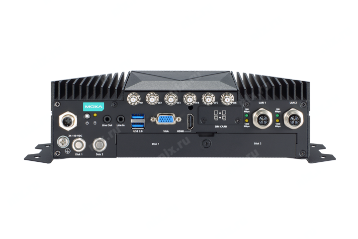 Микрокомпьютер MOXA V2406C-KL1-CT-T x86 Computers. Intel 7th Celeron 3965U. 2GbE,4COM,6DI/2DO, HDMI/VGA, mSATA, Dual 2.5" — фото 1