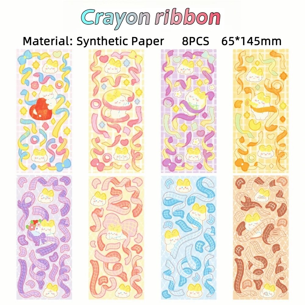 КPop наклейки Utalo Crayon ribbon 8PCS