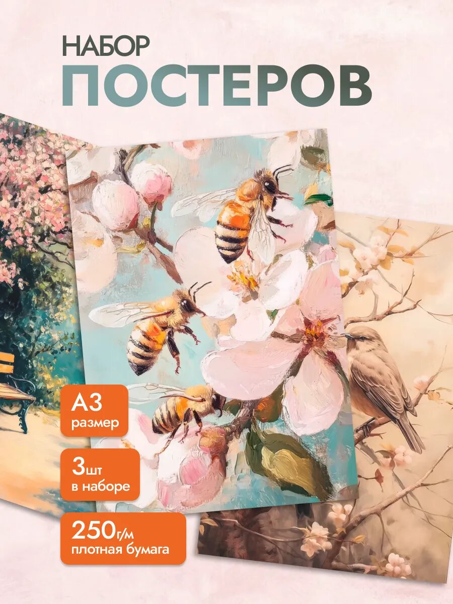 Постеры интерьерные А3 на стену