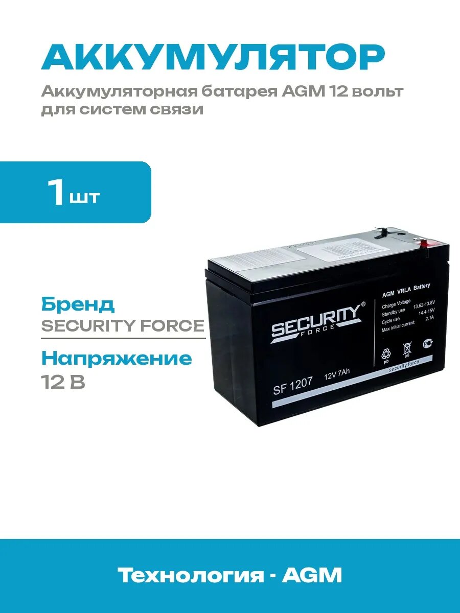 Аккумулятор AGM для электроники и систем безопасности