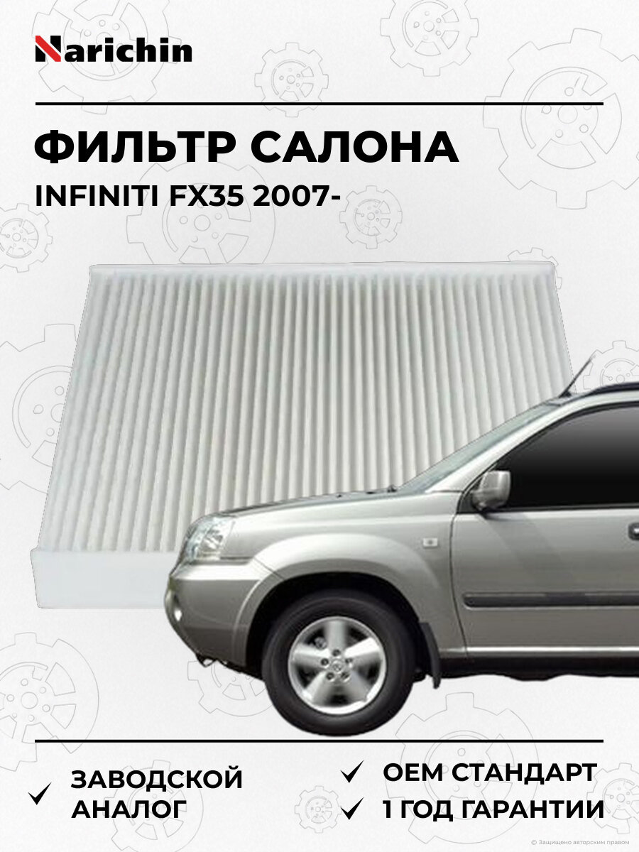 Фильтр салона Narichin NFM2013 Инфинити Outlander Infiniti fx35 fx45 с 2007
