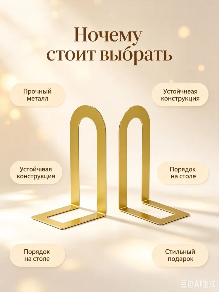 Книжные упоры-стойки в стиле лофт, надежные держатели для книг, металлические, 2 шт, для порядка на полке