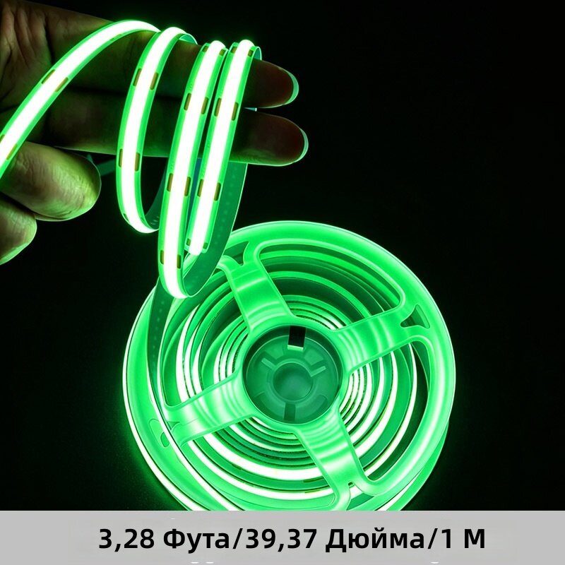 Светодиодная лента COB с питанием от USB, гибкая, лимонно-зеленая, для подсветки монитора