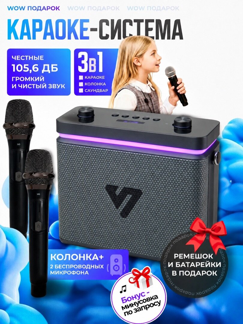 Караоке система с двумя микрофонами