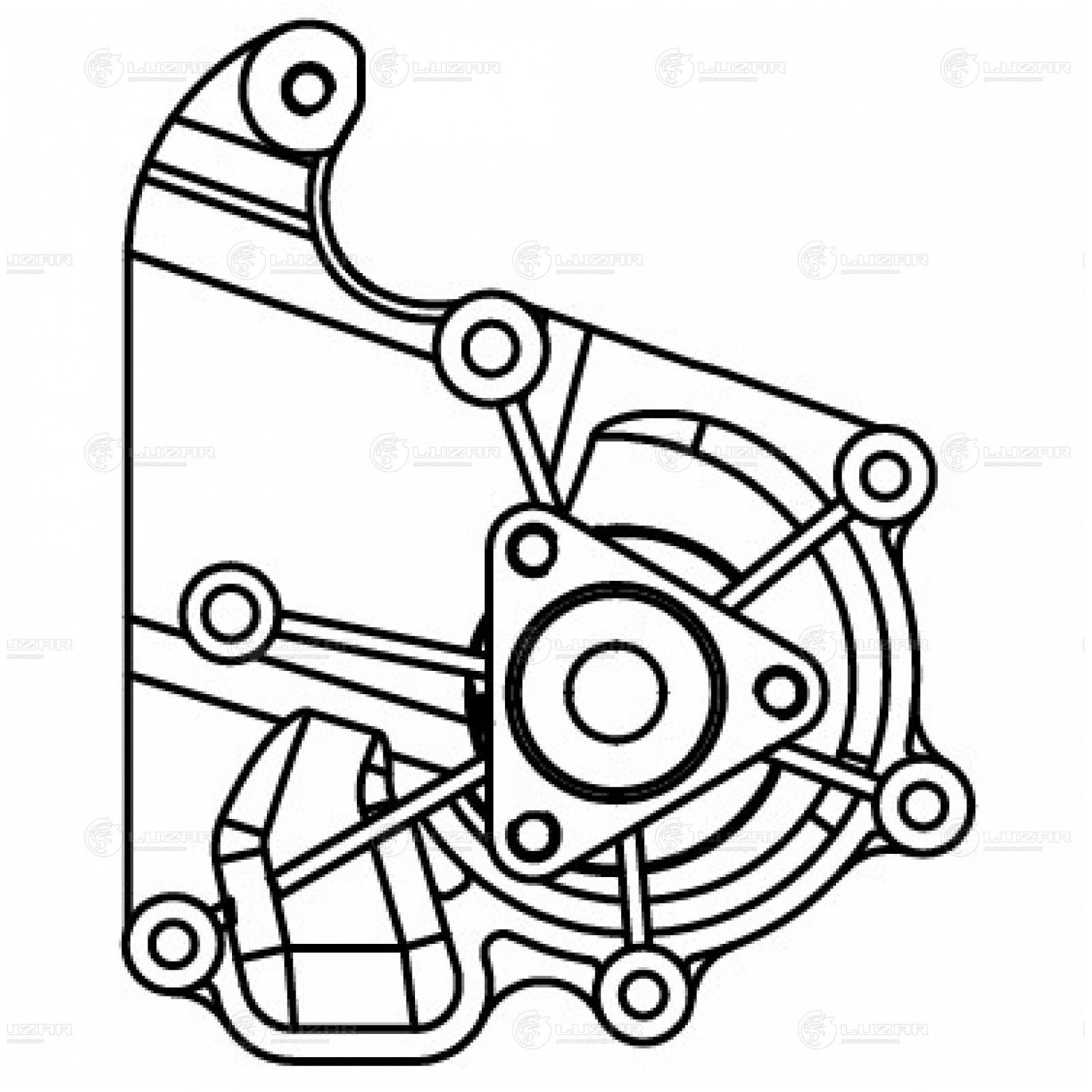 Помпа, водяной насос, для Чанган CS35 2012- 1.6i oem 1307010B01, 1307010B01AA арт LWP3024