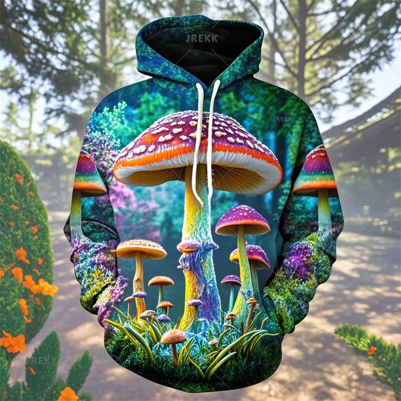 Толстовка Mashrooms с 3D принтом 3XL, Hoodie-ZZY43457