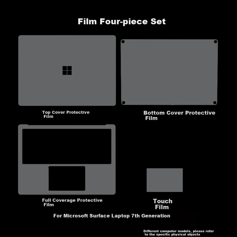 Матовый полный чехол для Surface Laptop 7-го поколения 13.8 дюймов с защитой от пятен Цвет：Матовый