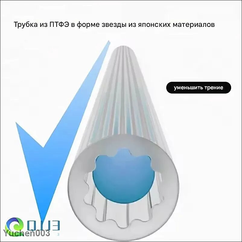 Трубка из японского птфэ в форме звезды, внешний диаметр 4 мм, тефлон, сверхгладкий поток, самодельный 3D-принтер для лаборатории Bambu AMS Creality